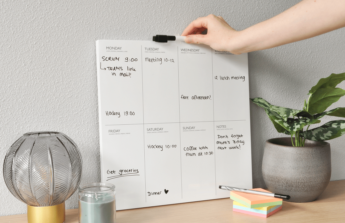 Whiteboard weekplanner van Desq | Voordelige weekplanners
